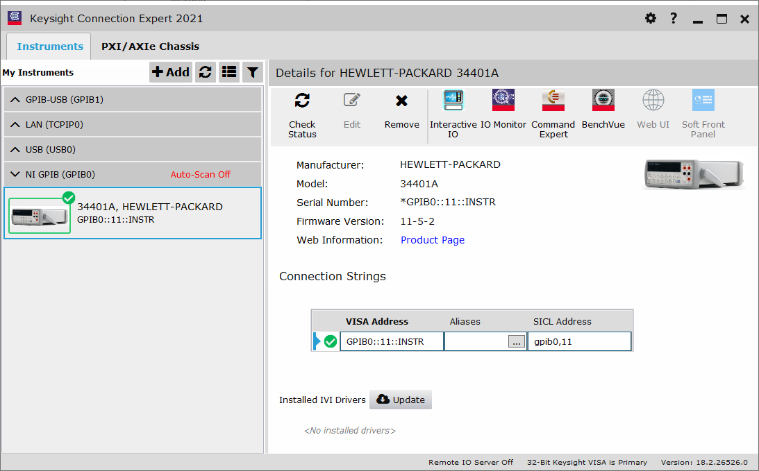 Keysight IOライブラリ・スイートでNIのGPIB-USB-HS+を使う | Sequence Maker を使ってみた